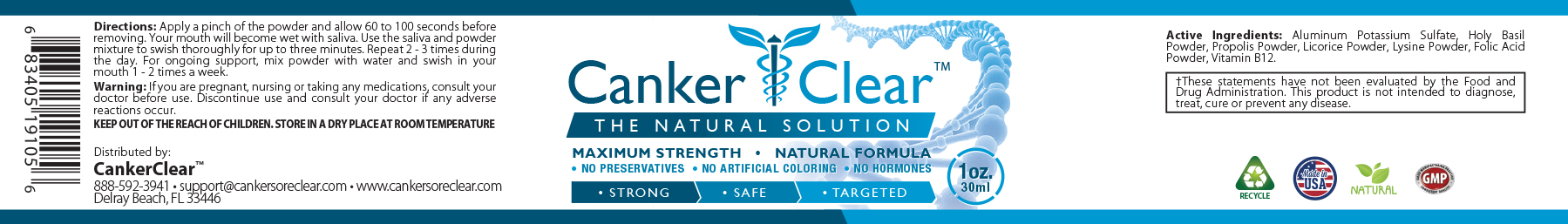 CankerClear™: The #1 Canker Sore Prevention And Support Supplement